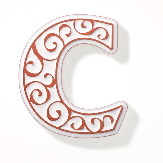 Ceramic Letter C Addition to the House Number White - Etsy