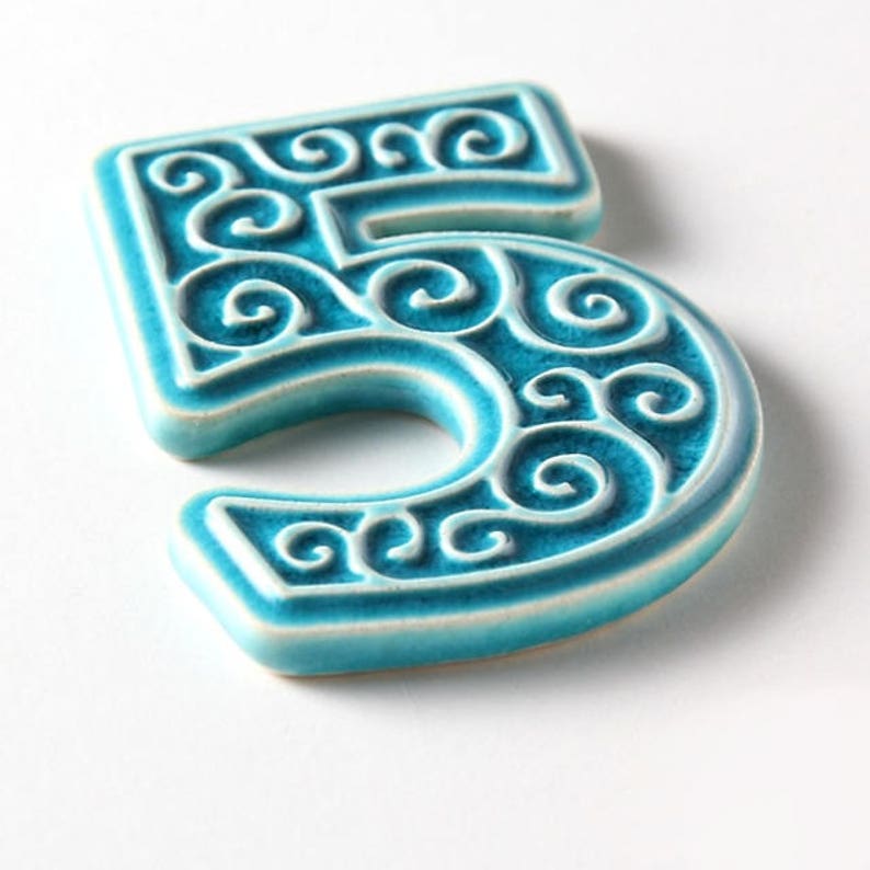 Apartment Number Number 5 Turquoise - Etsy