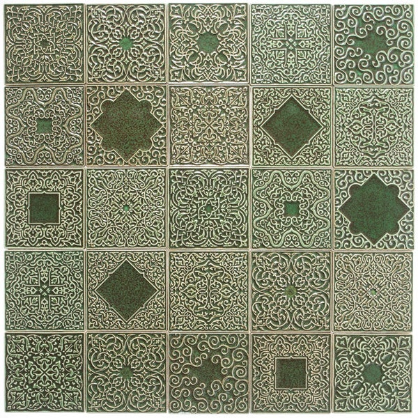 Green Ceramic Tiles - Etsy