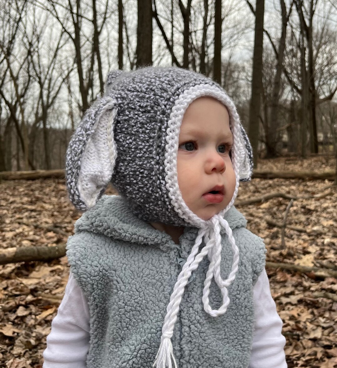 Lamb Baby Bonnet Gray Baby Bonnet // Sheep Kids Hat // Photo - Etsy