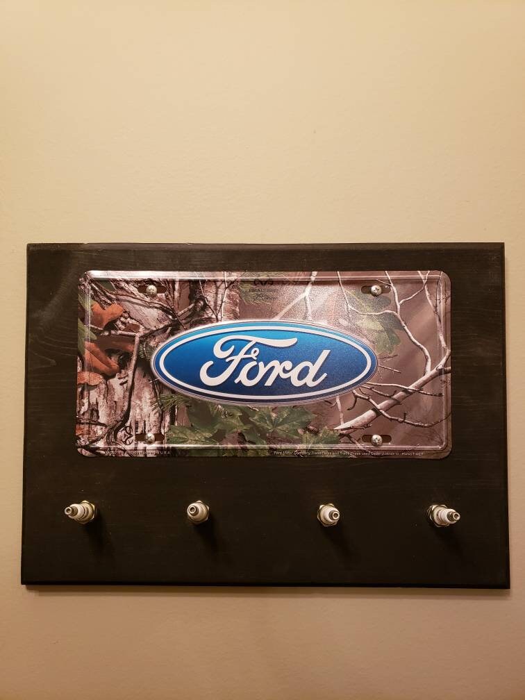 Ford Camo Spark Plug Car Sign Coat Hook Key Holder Garage | Etsy