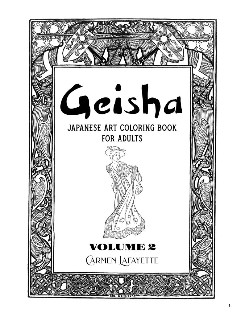 Geisha Japanese Art Coloring Book for Adults: Volume 2 - Etsy