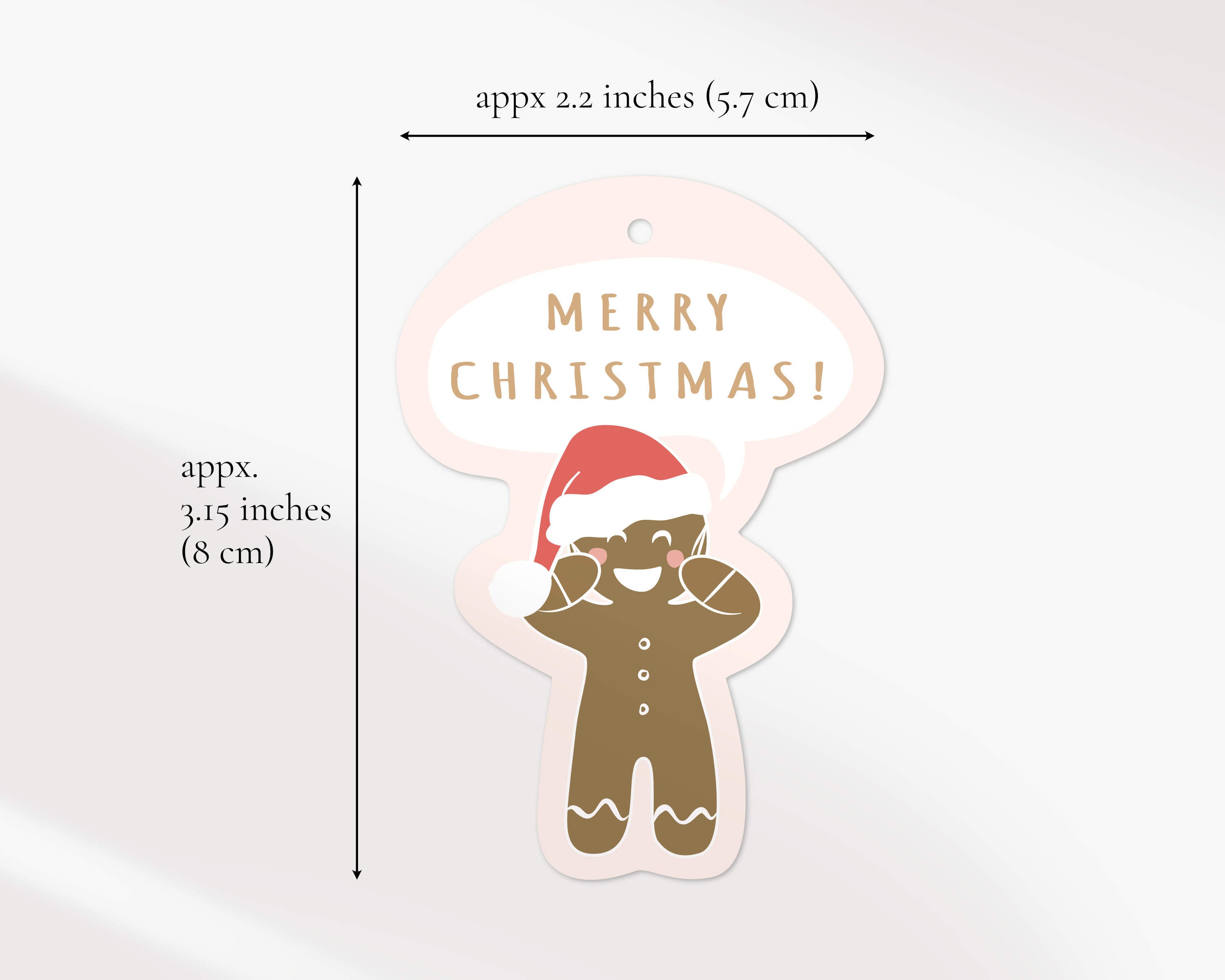 PRINTABLE Christmas Gift Tag Gingerbread Man Print Set of - Etsy