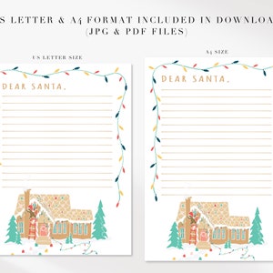 PRINTABLE Letter to Santa for Students, Dear Santa Letter for Kids ...