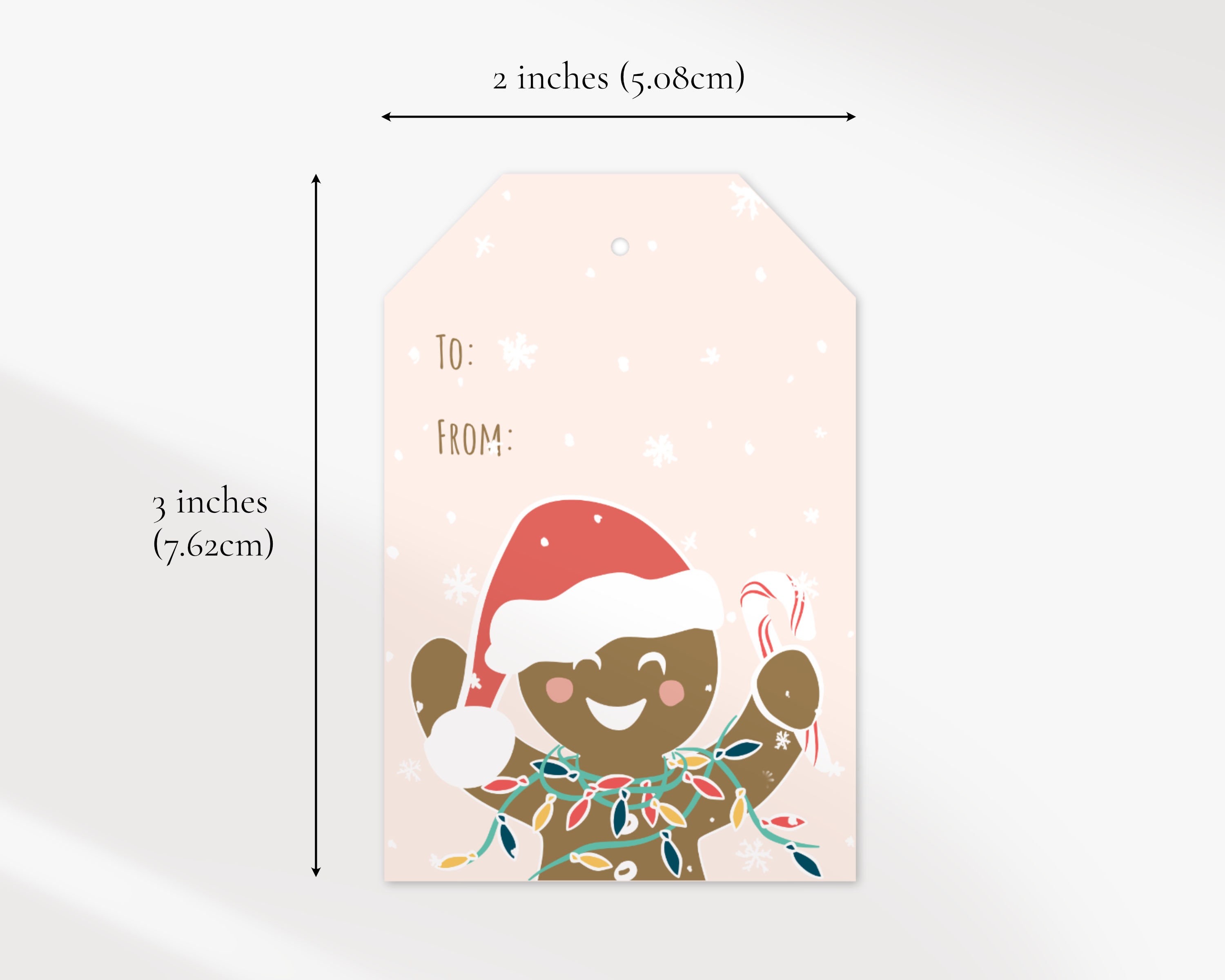 PRINTABLE Christmas Gift Tag, Gingerbread Print, Holiday Gift Label ...