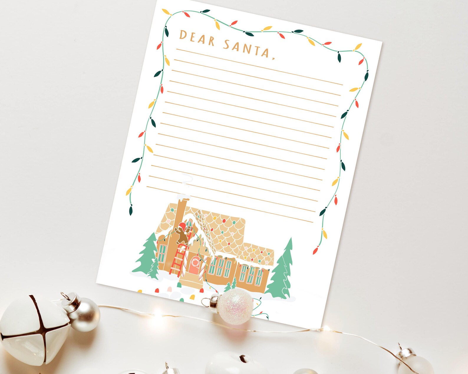 PRINTABLE Letter to Santa for Students, Dear Santa Letter for Kids ...