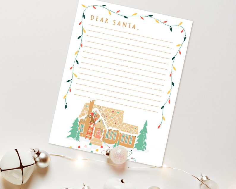 PRINTABLE Letter to Santa for Students, Dear Santa Letter for Kids ...