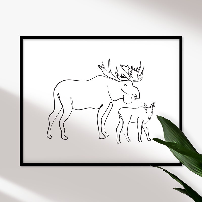 Moose Drawings - Etsy