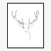 Stag Head Printable, Stag Wall Art Print, Deer Line Art, Deer Wall Art ...