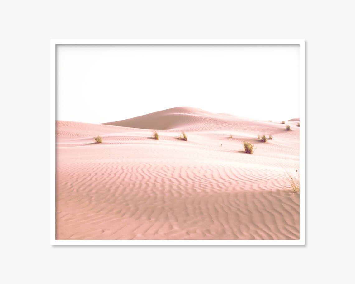 PRINTABLE Boho Landscape Print Pink Desert Art for Dining | Etsy