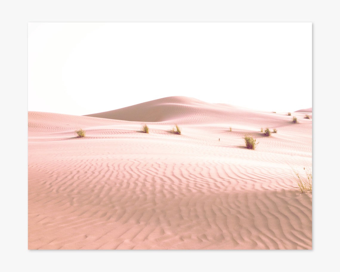 PRINTABLE Boho Landscape Print, Pink Desert Art for Dining Room ...