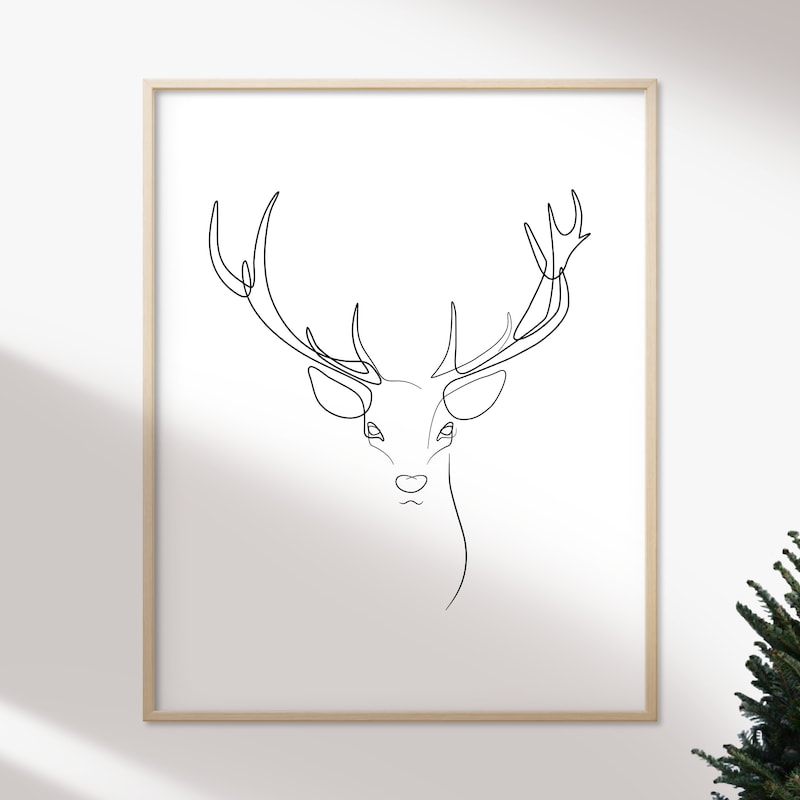 Stag Head - Etsy