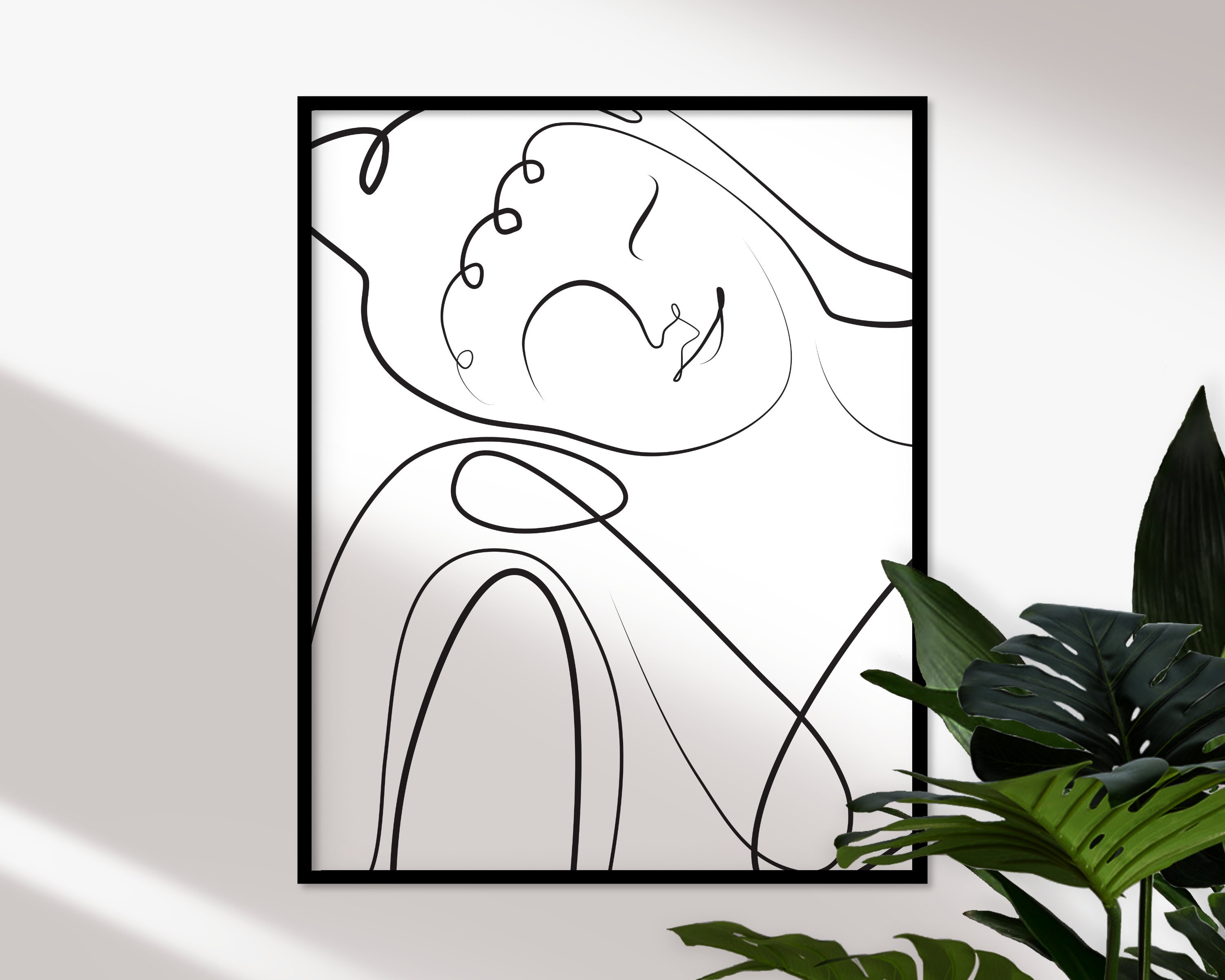 PRINTABLE Buddha Line Art, Peaceful Wall Art, Calming Wall Art for ...