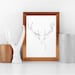 Stag Head Printable, Stag Wall Art Print, Deer Line Art, Deer Wall Art ...