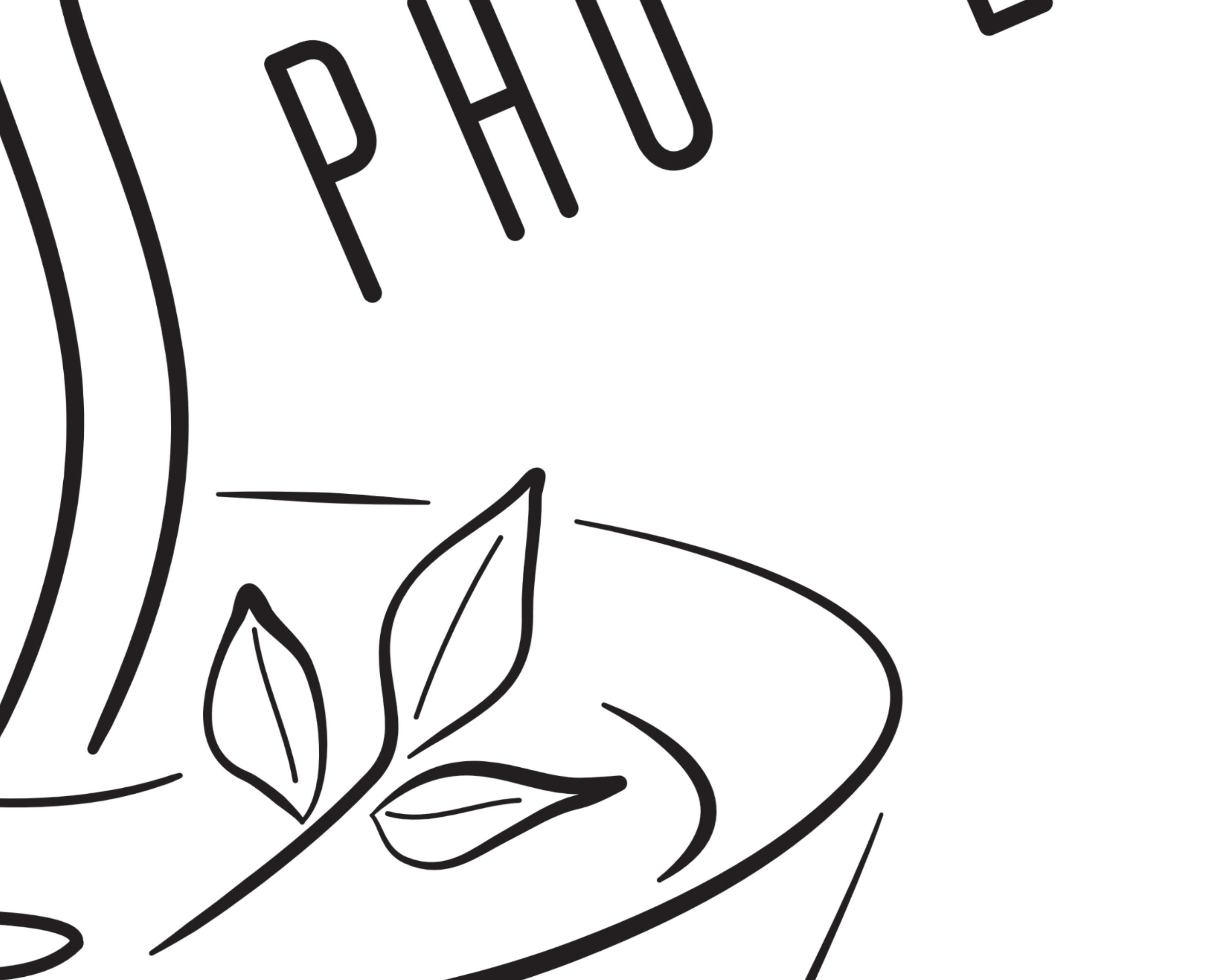 PRINTABLE Minimal Pho Life Line Art Print, Modern Food Art, Asian ...