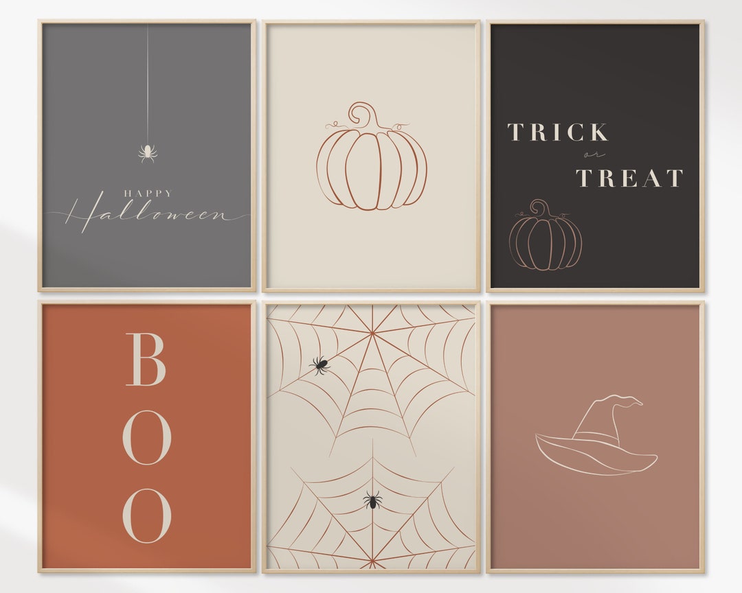 PRINTABLE Minimalist Halloween Decor, Spooky Art Printable Download ...