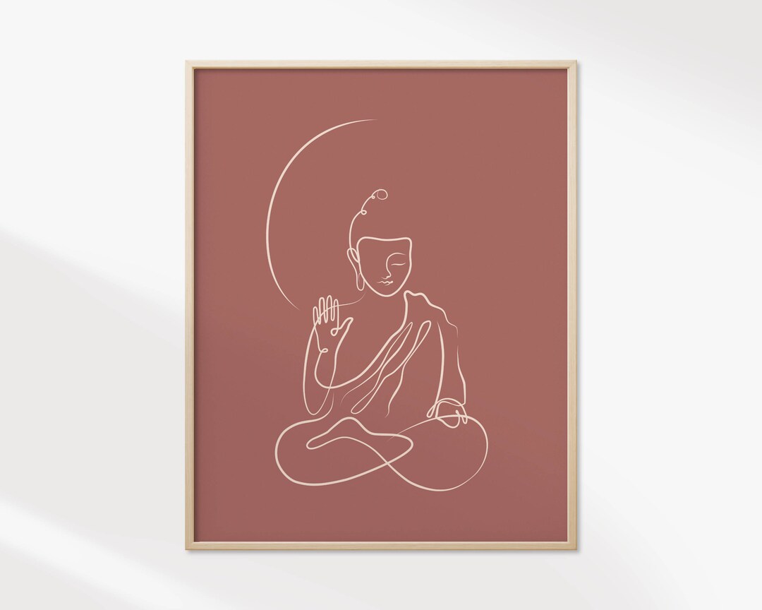 PRINTABLE Meditating Buddha Wall Art, Peaceful Wall Art, Calming Wall ...