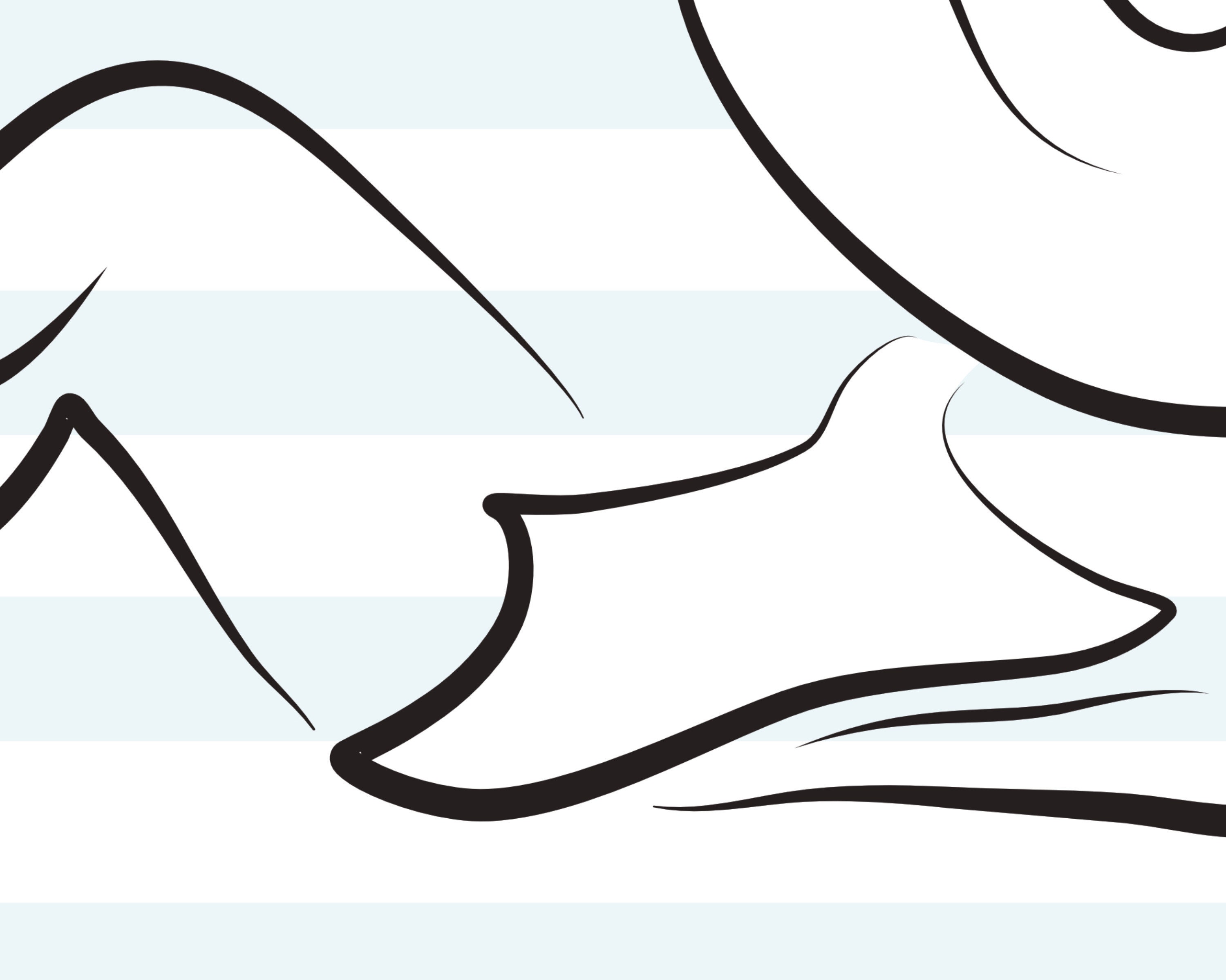 PRINTABLE Minimalist Line Art Woman Sunbathing Girl Summer - Etsy