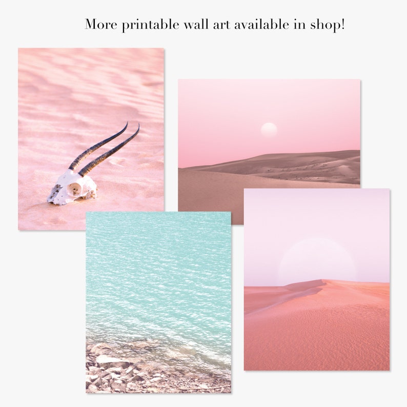 PRINTABLE Pink Desert Tree Art Boho Photography Prints Boho | Etsy