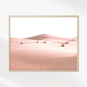 PRINTABLE Boho Landscape Print, Pink Desert Art for Dining Room ...