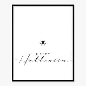 PRINTABLE Halloween Black White Art Minimalistic Prints, Trick or Treat ...