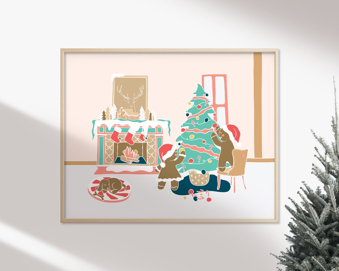 PRINTABLE Gingerbread Cosy Print, Home Decor Prints, Winter Wall Art ...