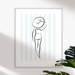 PRINTABLE Minimal Line Art Woman, Sunbathing Girl Print, Summer Wall ...