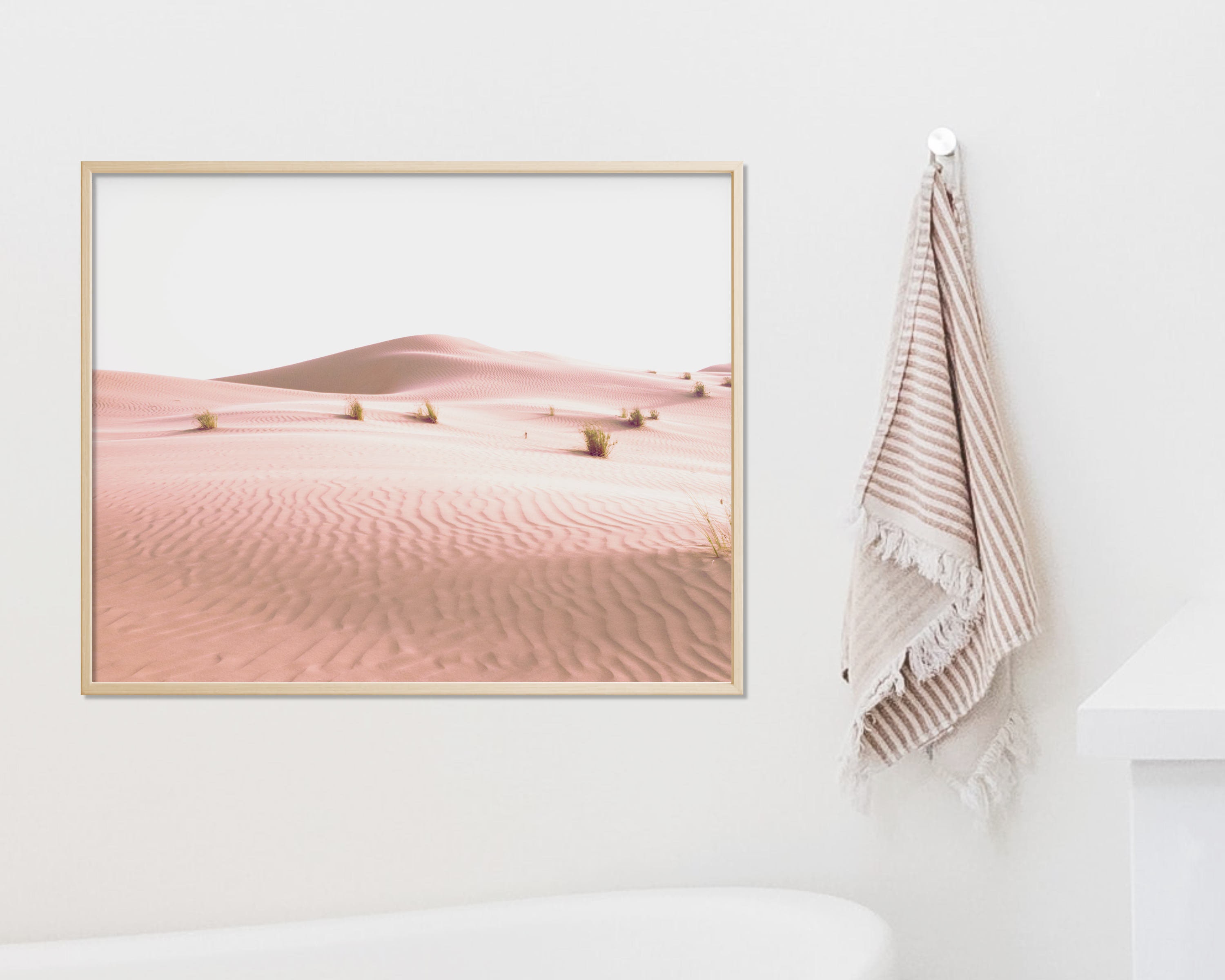 PRINTABLE Boho Landscape Print Pink Desert Art for Dining - Etsy