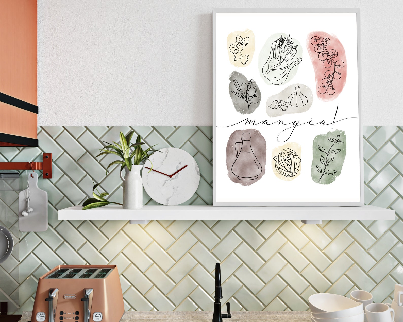 PRINTABLE Eat Italian Kitchen Digital Print, Wall Art, Poster, Decor ...