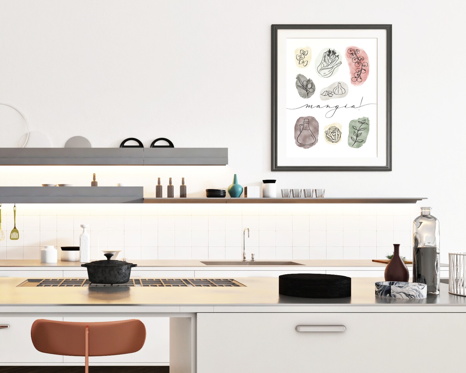 PRINTABLE Eat Italian Kitchen Digital Print, Wall Art, Poster, Decor ...