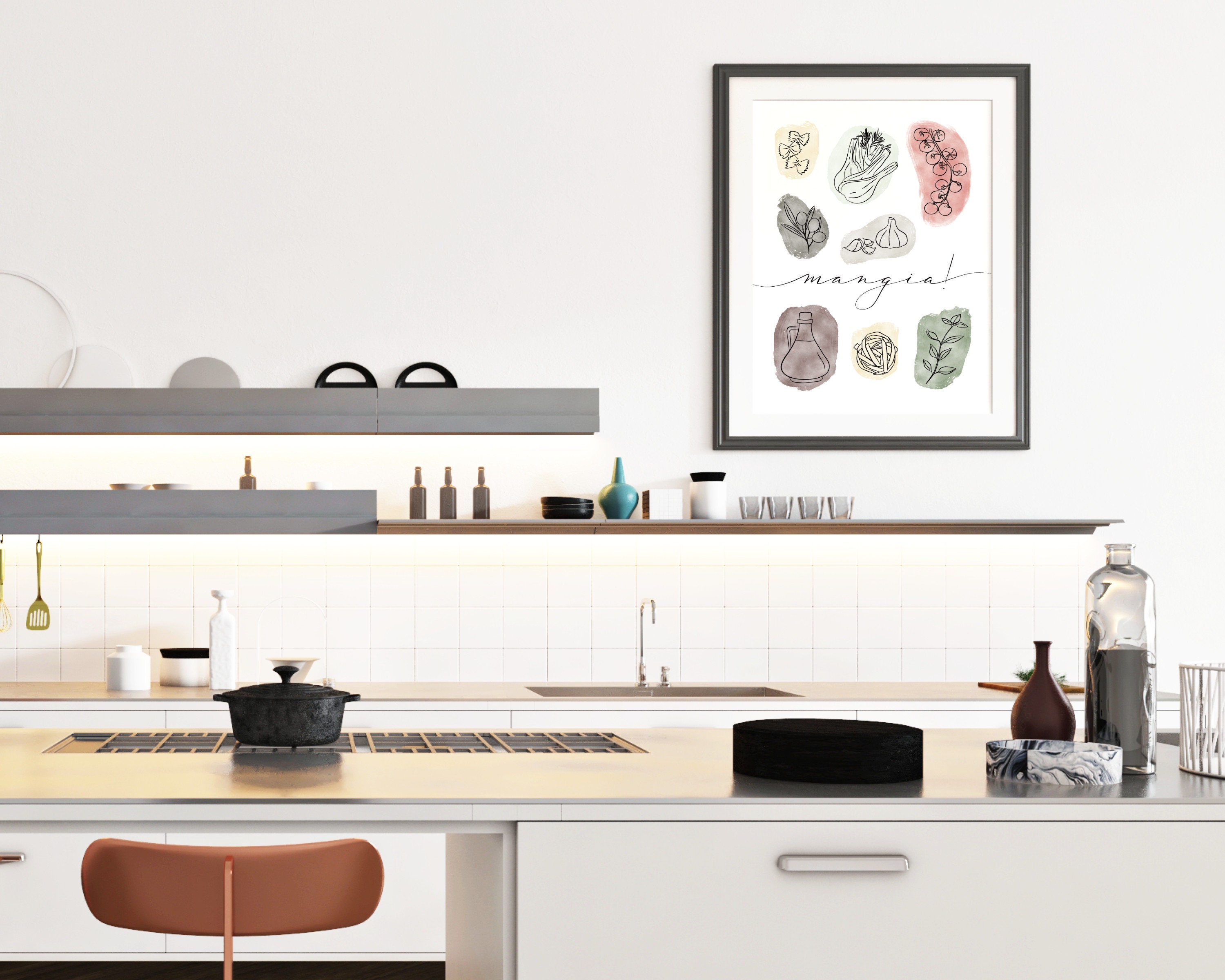 PRINTABLE Eat Italian Kitchen Digital Print, Wall Art, Poster, Decor ...