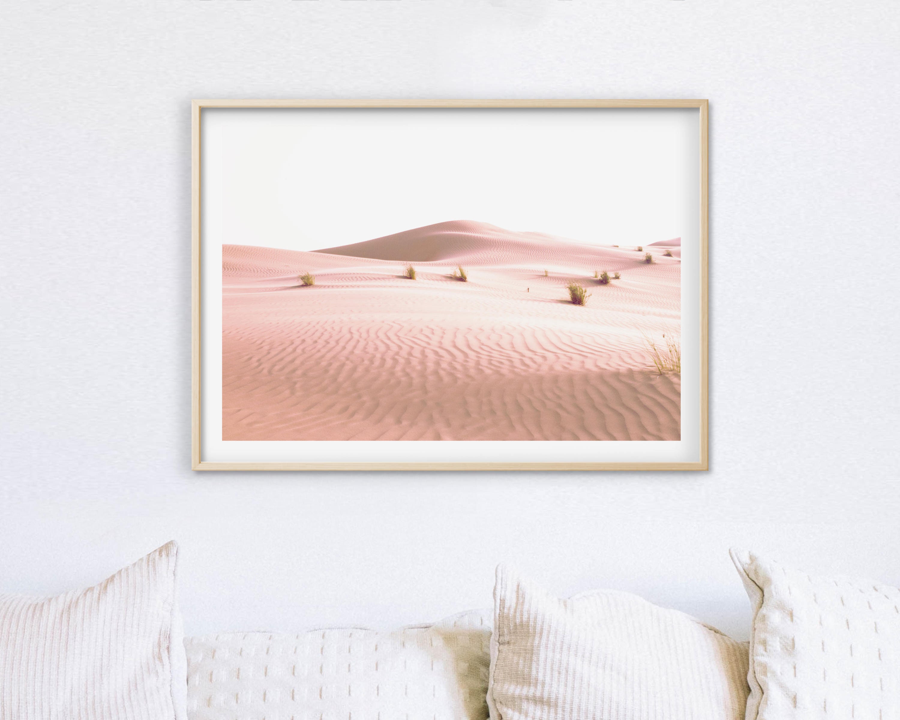PRINTABLE Boho Landscape Print Pink Desert Art for Dining | Etsy