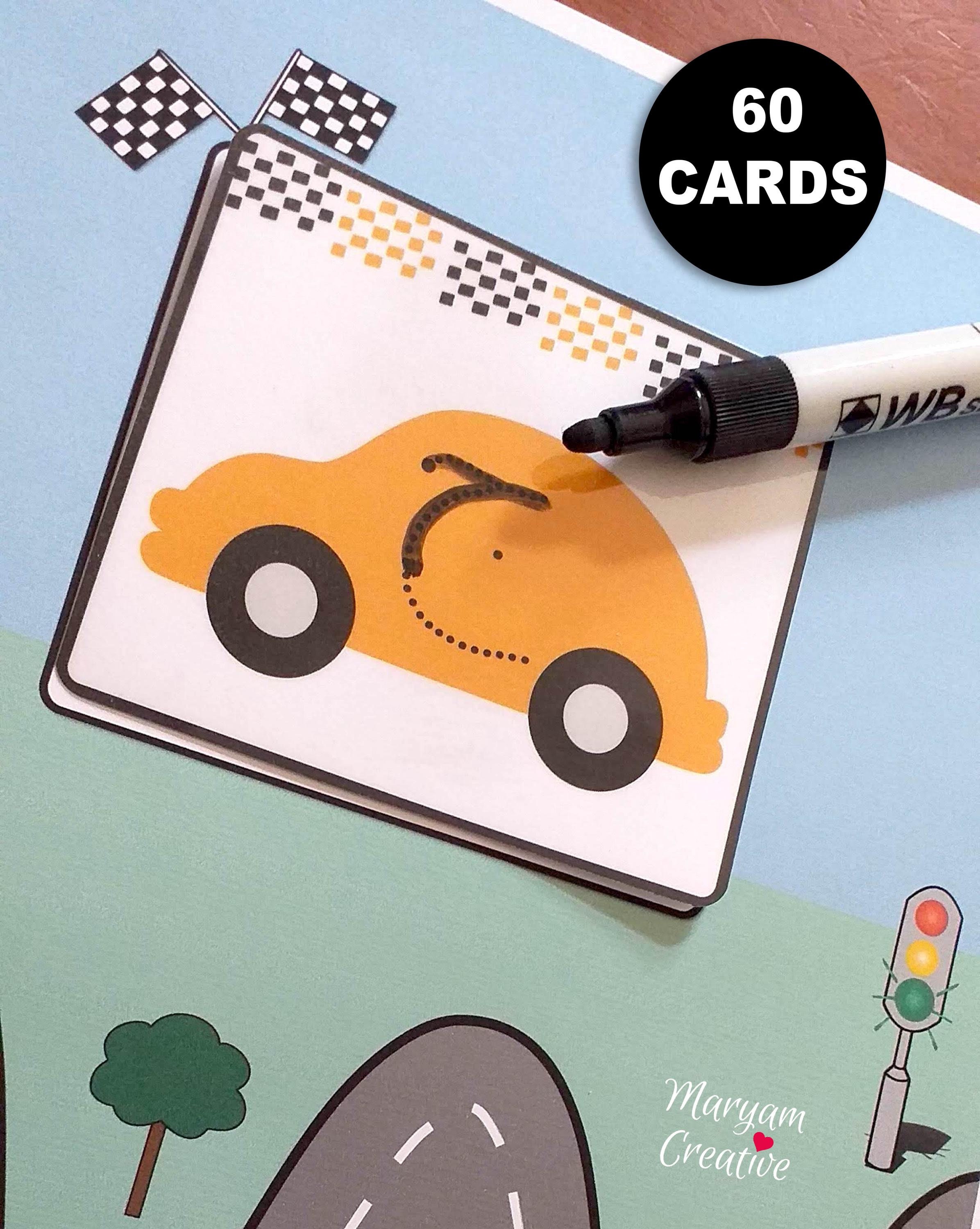 60 Arabic Alphabet Cards Trace & Identify Play Mat, Arabic Letters ...