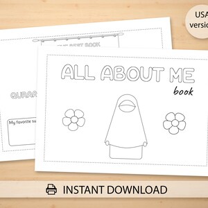 All About Me Muslim Craft Art Book Muslim School Islam Kids - Etsy
