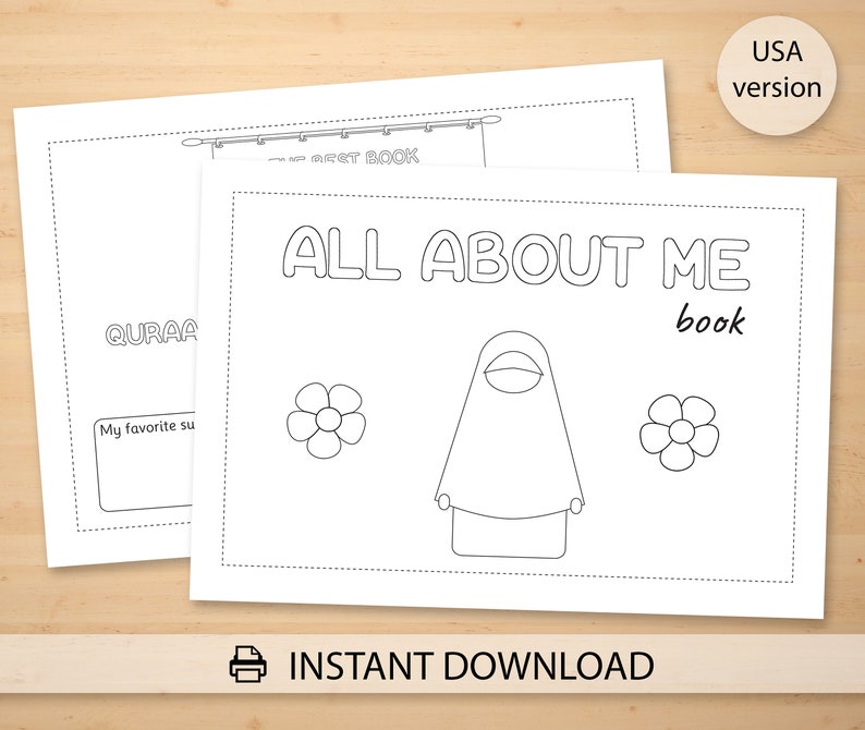 All About Me Muslim Craft Art Book Muslim School Islam Kids - Etsy
