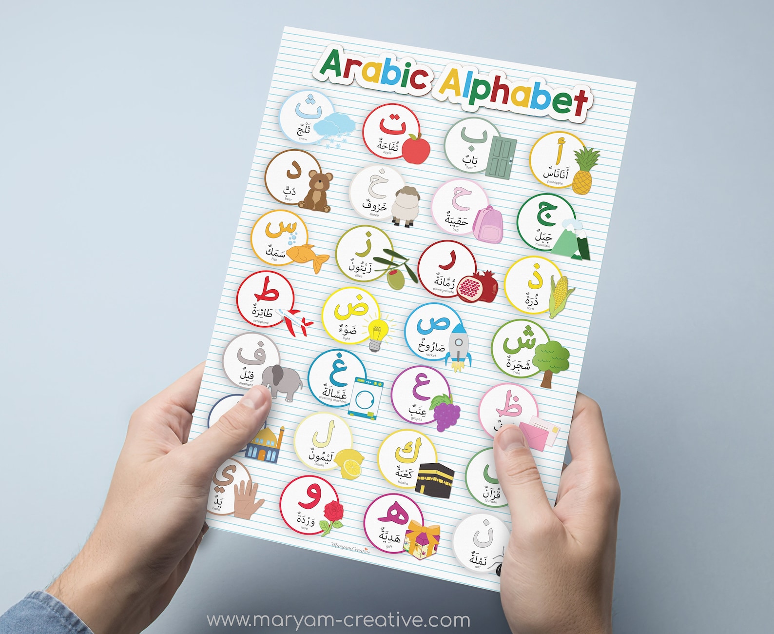 Arabic Alphabet Charts: Homeschool & Classroom Learning (instant ...