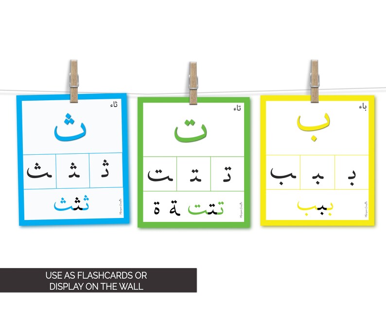 Buy Arabic Flashcards Letters Positions Printable Alphabet Online in ...