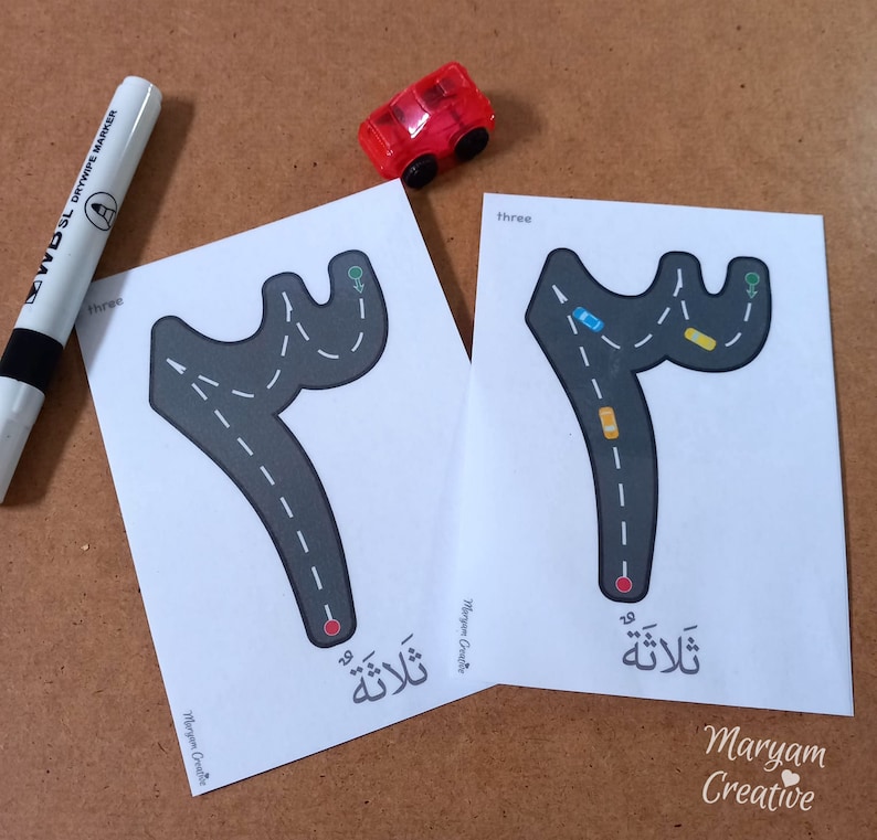 Arabic Numbers Road Flashcards 0-10, Quran, Homeschool, Classroom ...