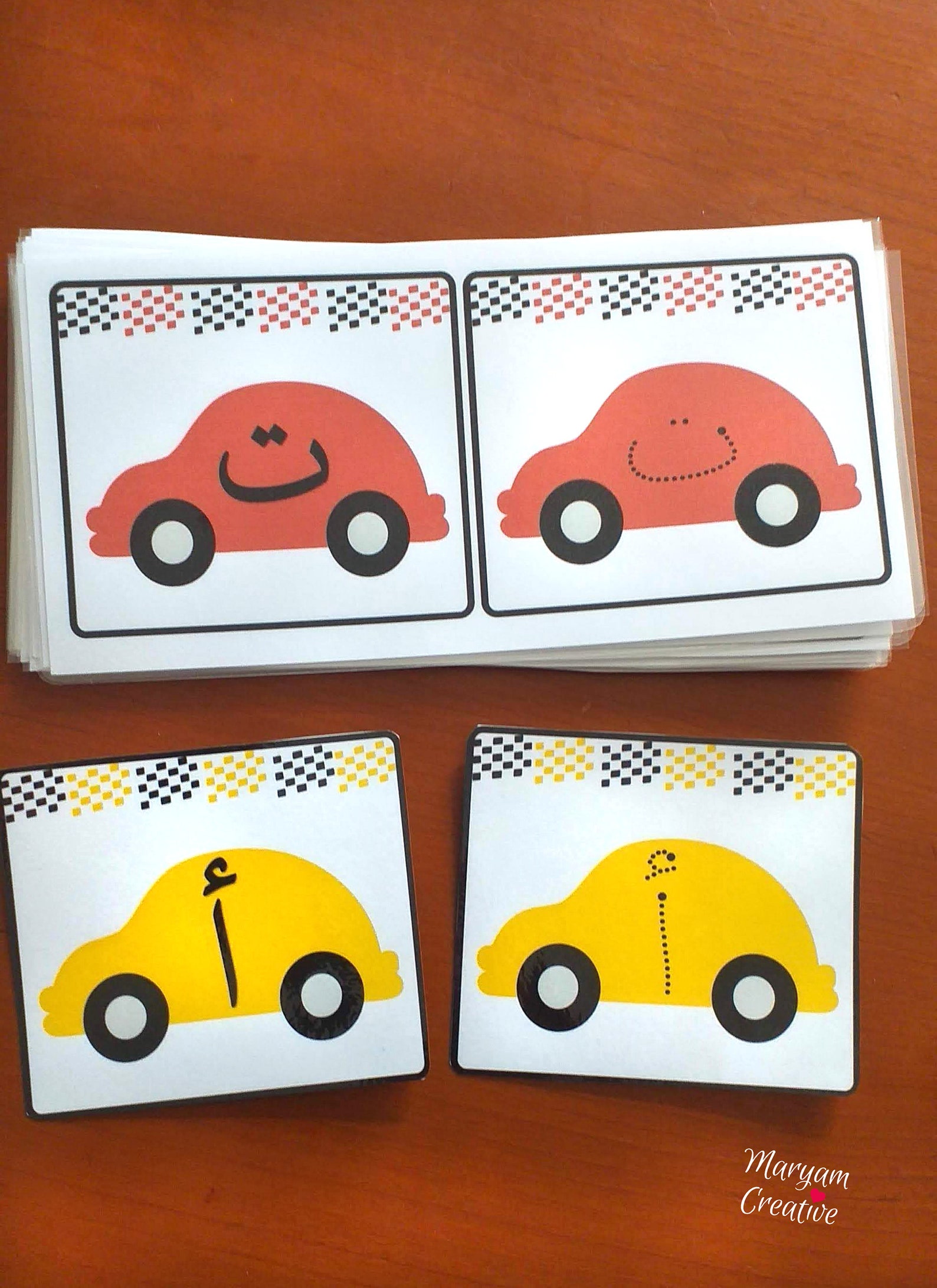 60 Arabic Alphabet Cards Trace & Identify Play Mat, Arabic Letters ...