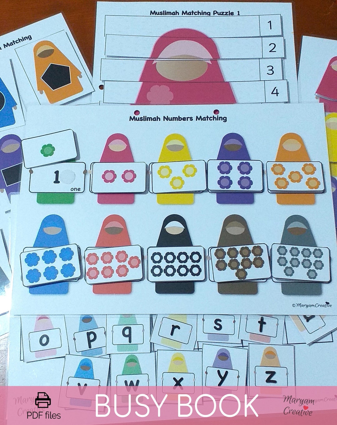 Muslim Girl Busy Book, Alphabet, Phonics, Colours, Shapes, Numbers ...