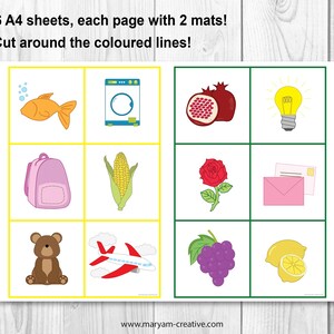 12 Arabic Alphabet Beginning Sounds Mats, Arabic Letters, Quran ...