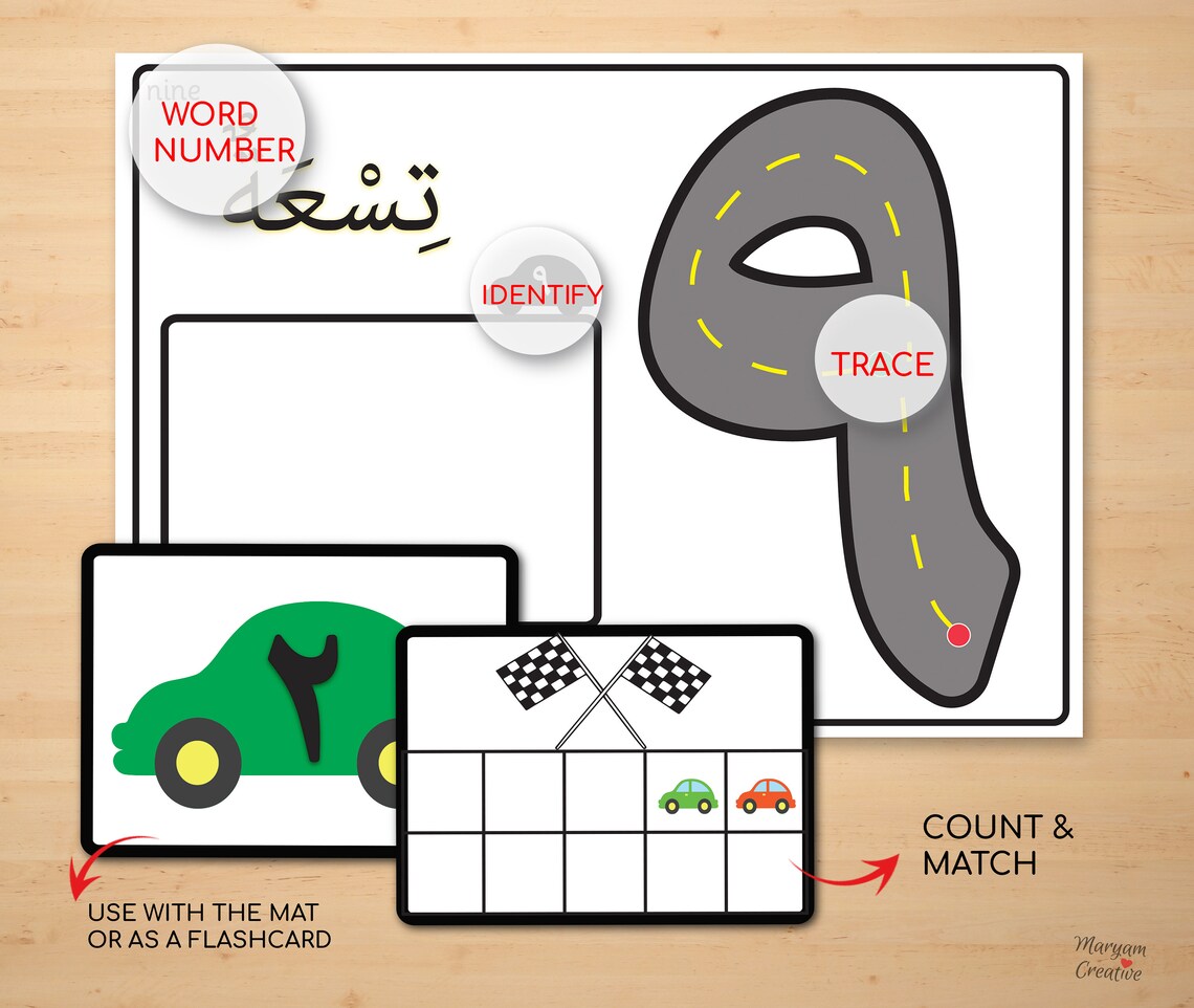 33 Arabic Numbers Road Mat, Counting, Numbers, EYFS, Preschool ...