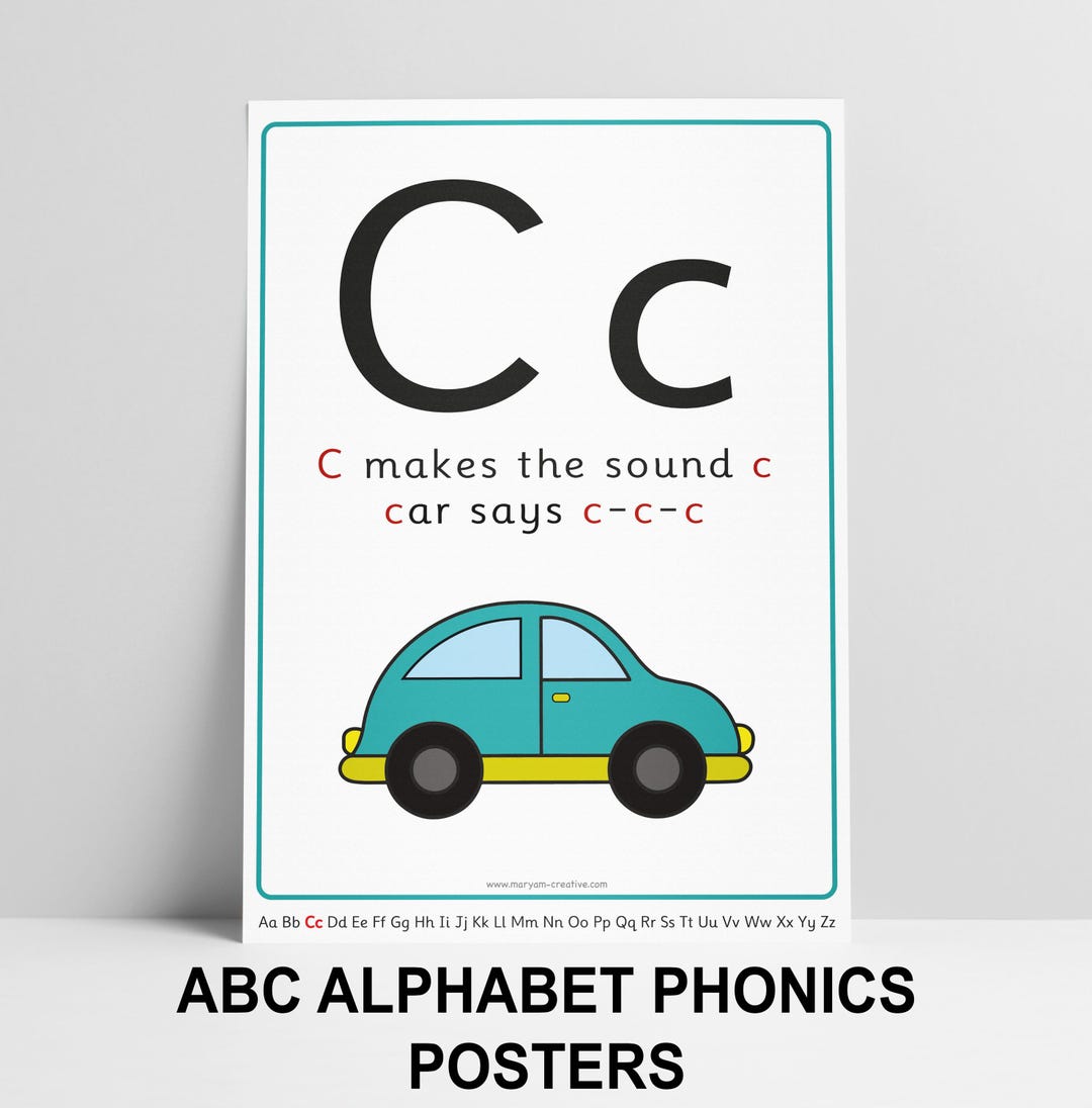 ABC Alphabet Phonics Postera4, English Letters, Homeschool, Preschool ...