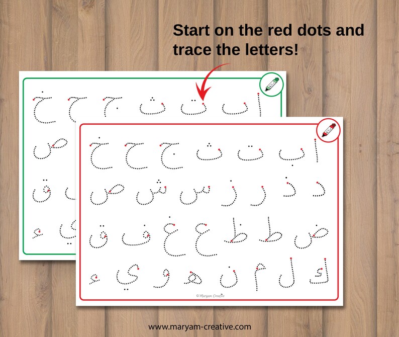 Arabic Alphabet Tracing Mats, Pre-writing, Handwriting, الحروف العربية ...