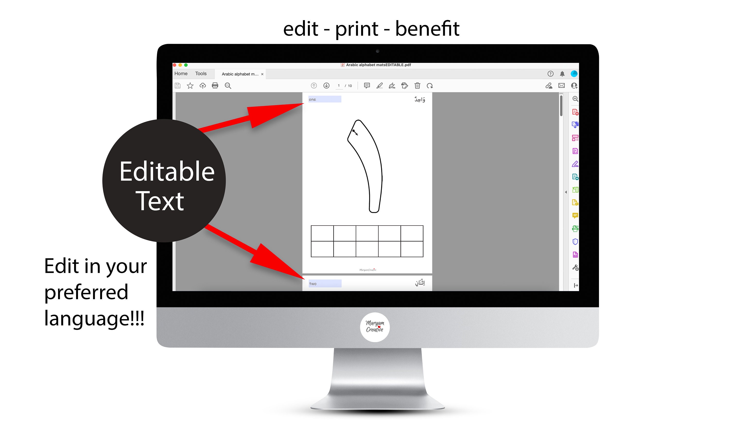 25 Arabic Numbers Simple Mats 1-10, EDITABLE, Colouring, Play Dough ...