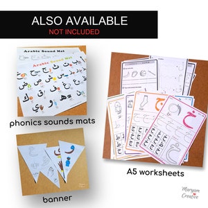 28 Arabic Letters - Images Double Flashcards, Arabic Alphabet, Phonics ...