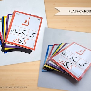 30 Arabic Flashcards Letters Positions, A4 Posters, Alphabet Letters ...