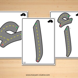 60 Arabic Alphabet Road Mat, Arabic Letters, Hands on Activity, Quran ...
