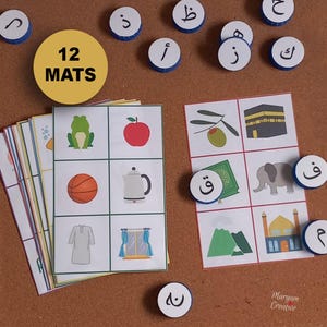 12 Arabic Alphabet Beginning Sounds Mats, Arabic Letters, Quran ...