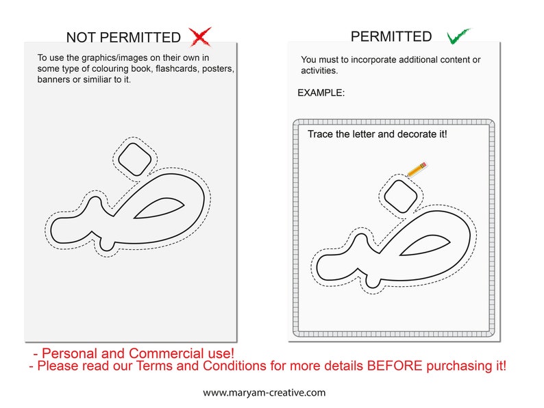 400 Arabic Letters Position Clipart , Arabic Alphabet, Tracing, Cutting ...